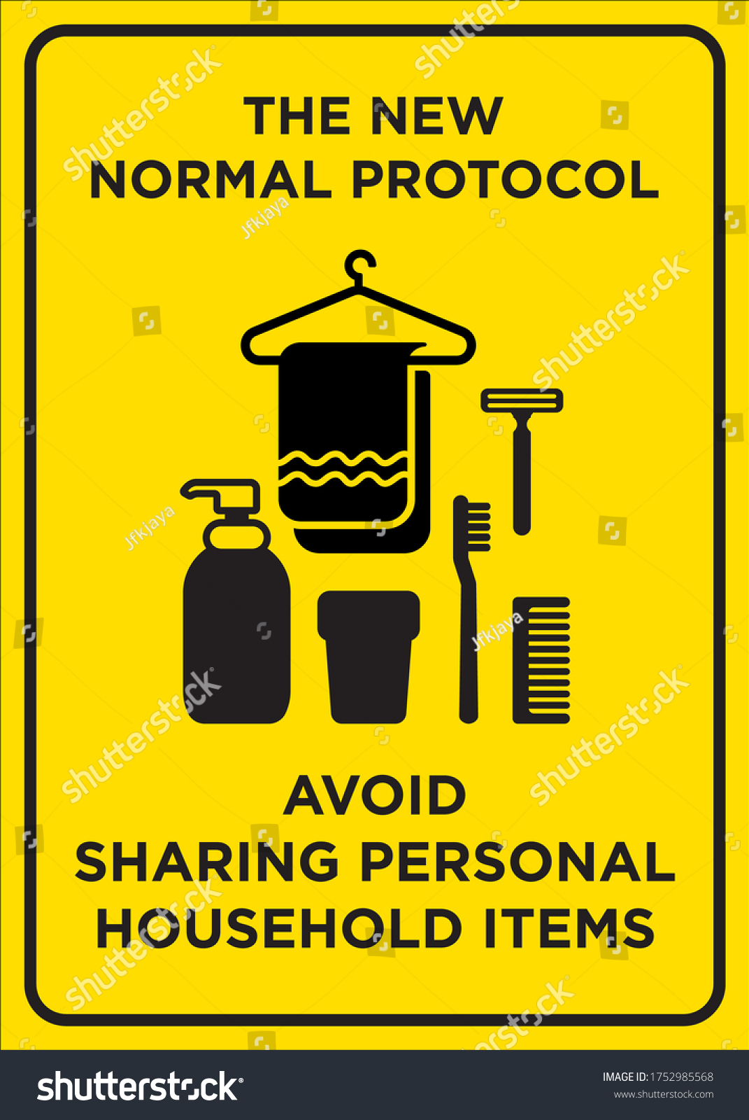 Vector Poster Corona Virus Avoid Sharing Stock Vector (Royalty Free ...