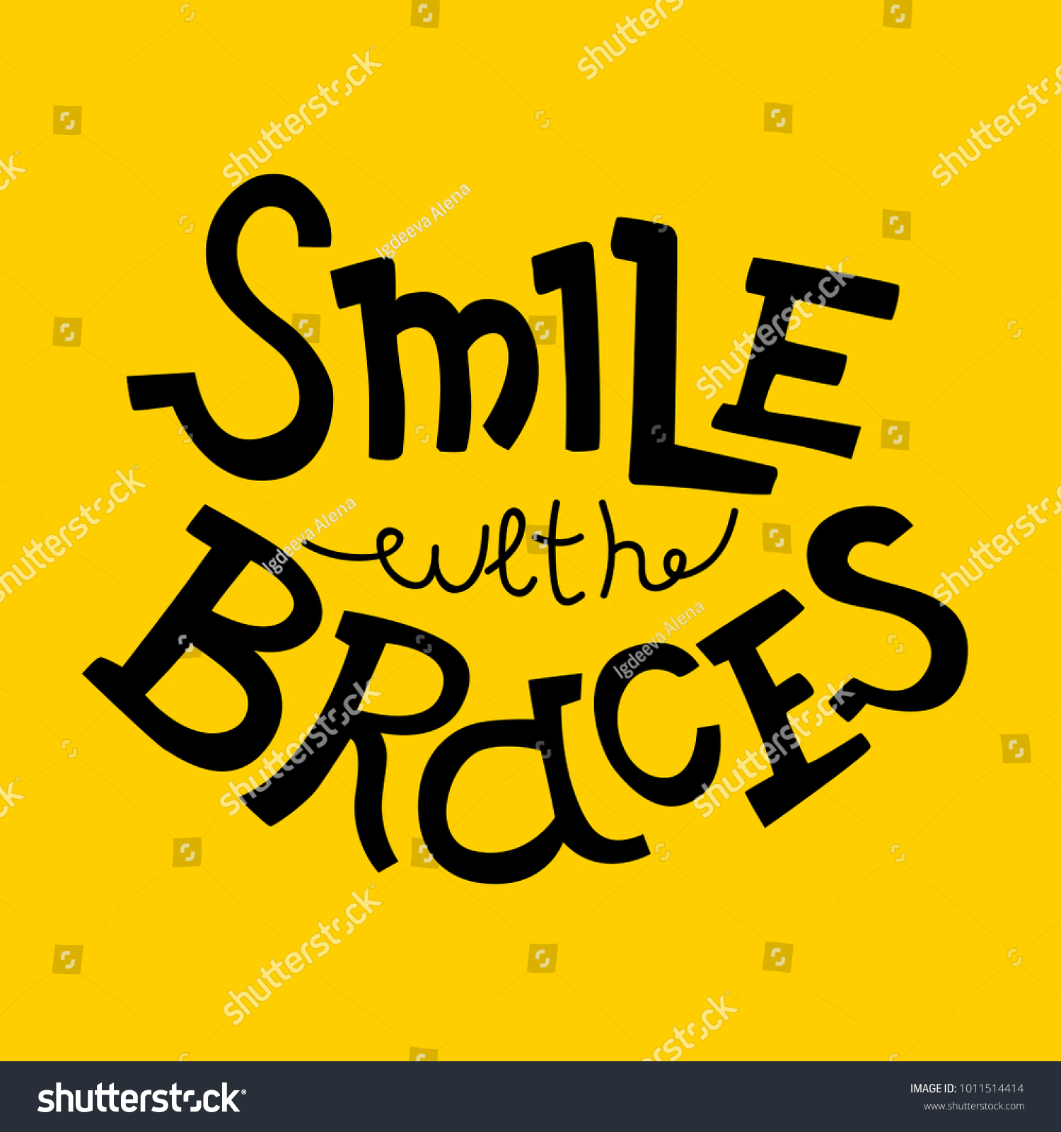 Vector Poster Smile Braces Stock Vector (Royalty Free) 1011514414 ...