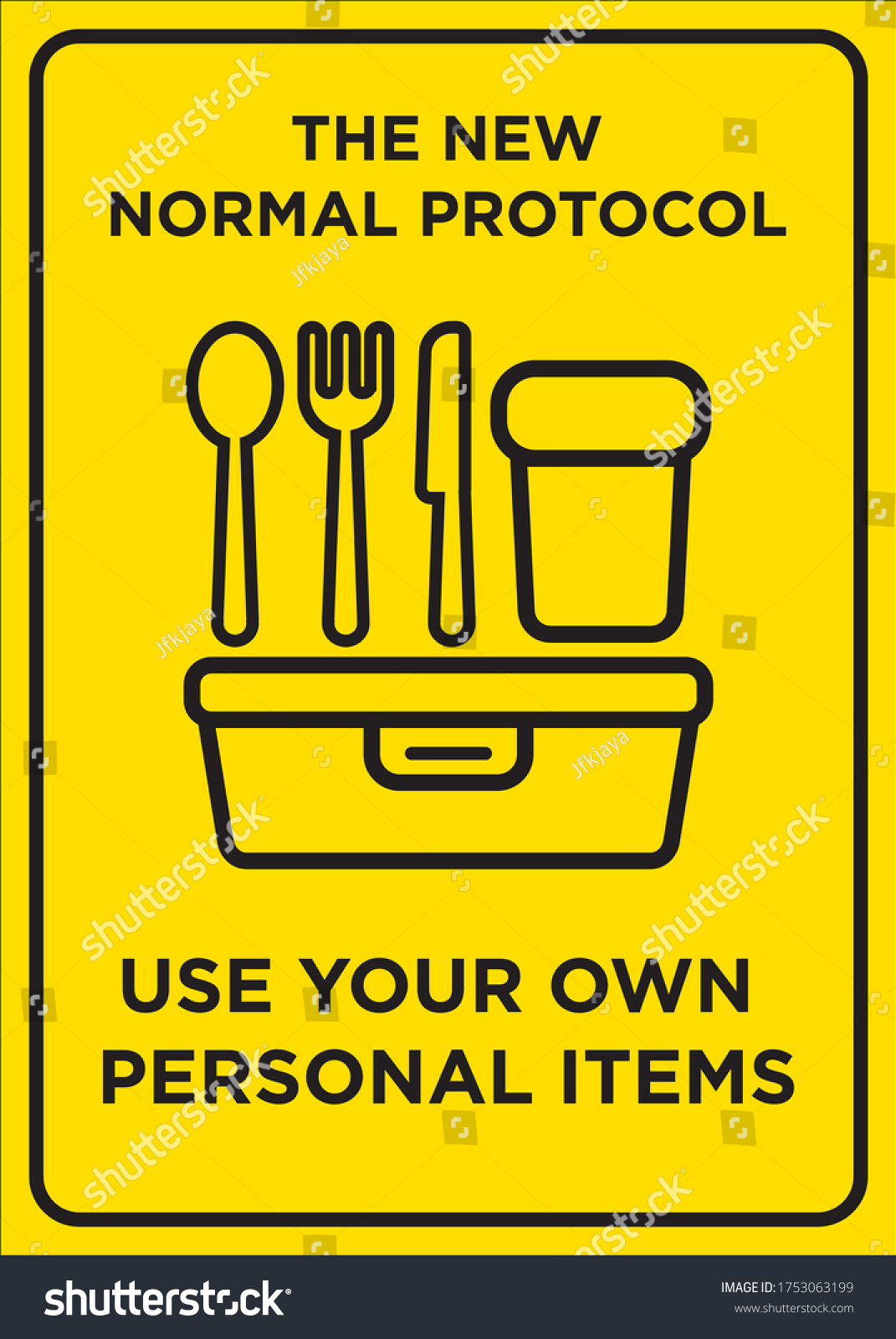 Vector Poster New Normal Protocol Use Stock Vector (Royalty Free ...