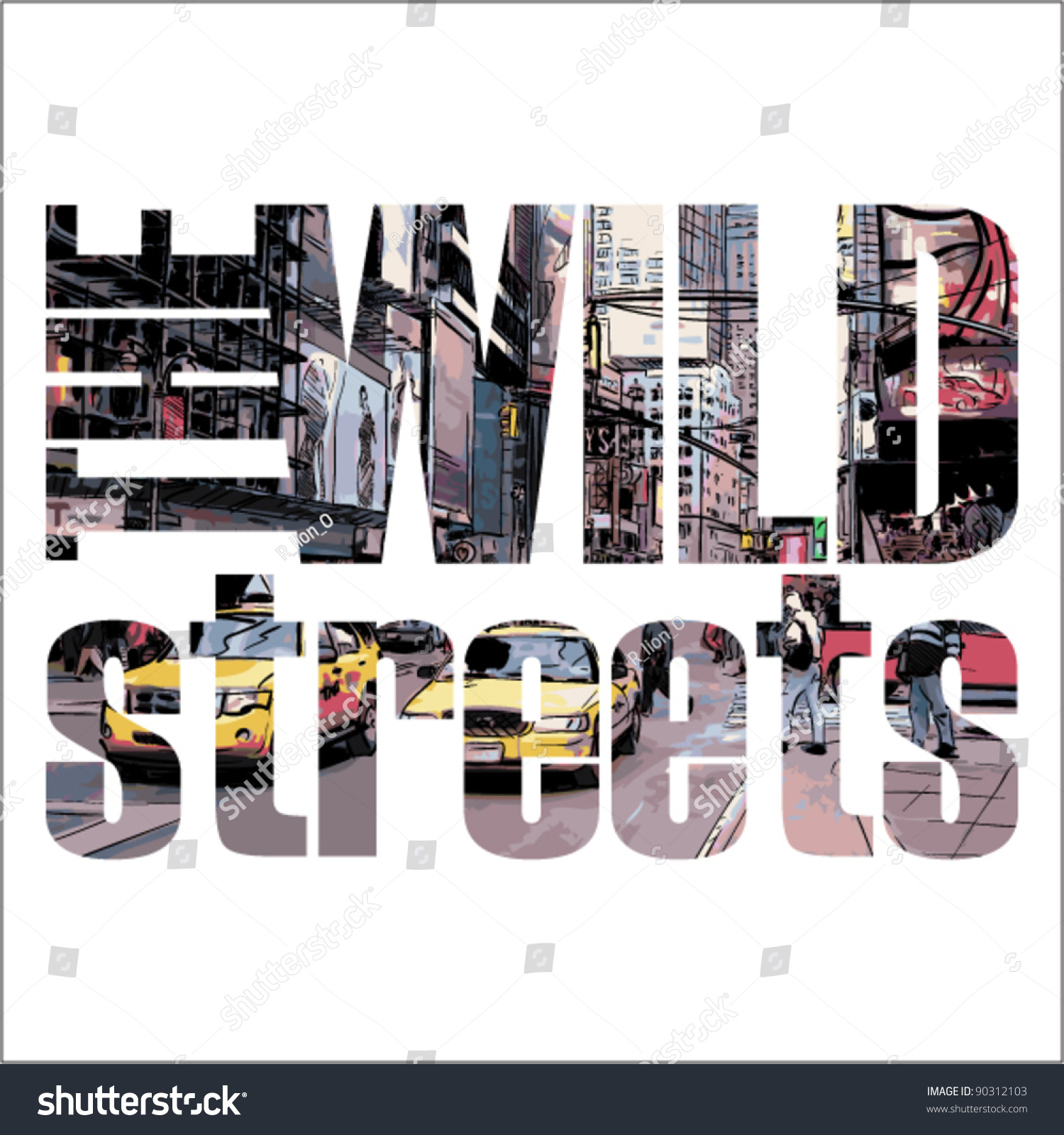 Vector Poster Words Citybackground Stock Vector (Royalty Free) 90312103 ...
