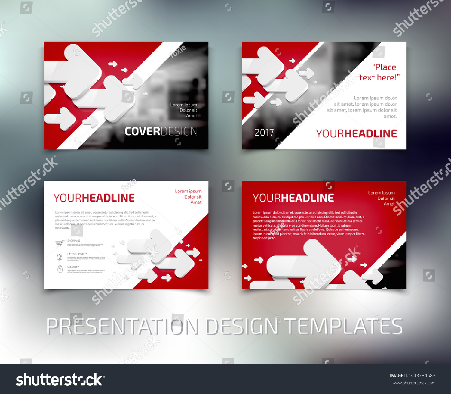 Vector Presentation Design Templates Collection White Stock Vector ...