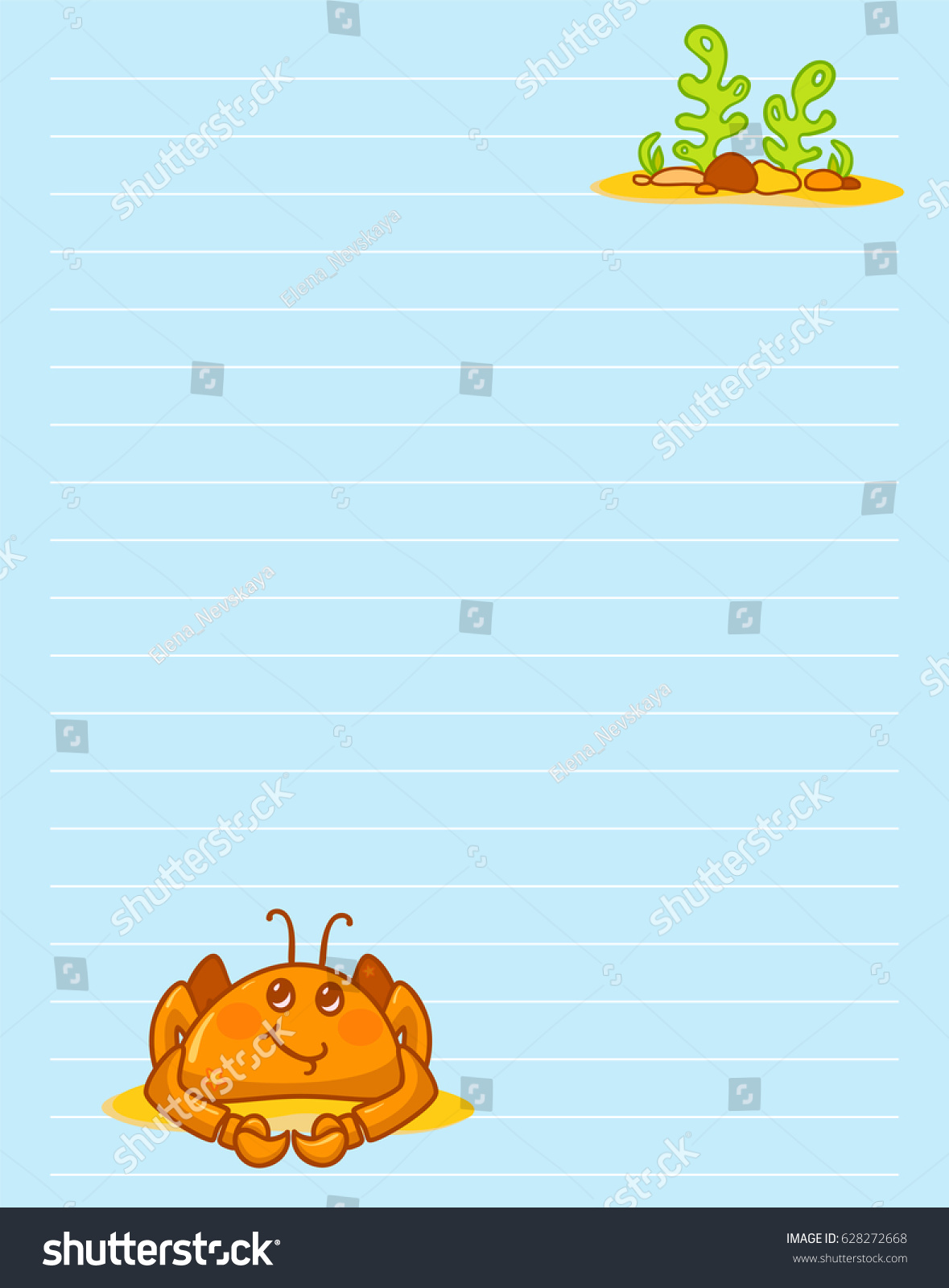 Vector Printing Paper Note Cute Paper Stock Vector (Royalty Free) 628272668