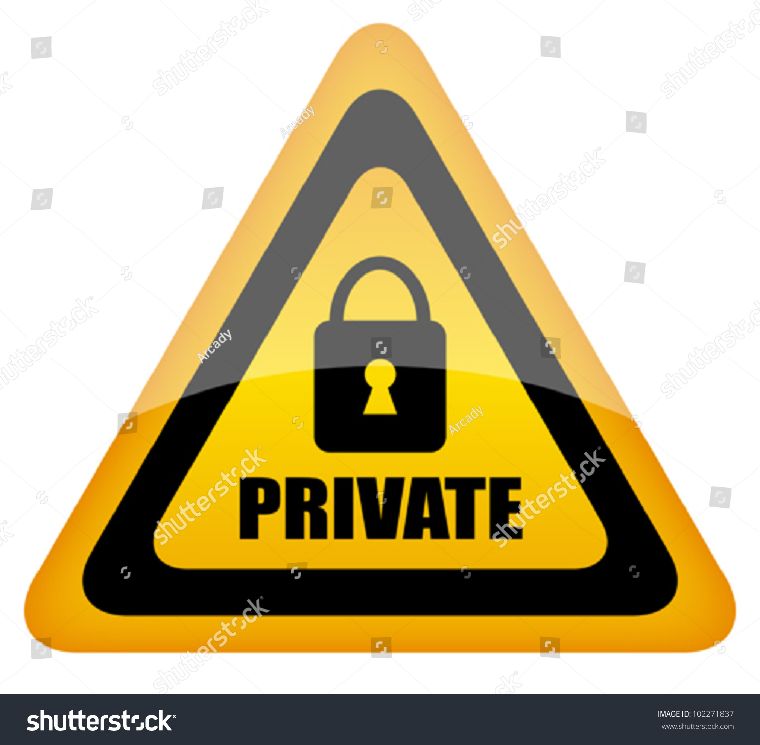 Vector Private Sign Eps10 Illustration Stock Vector (Royalty Free ...
