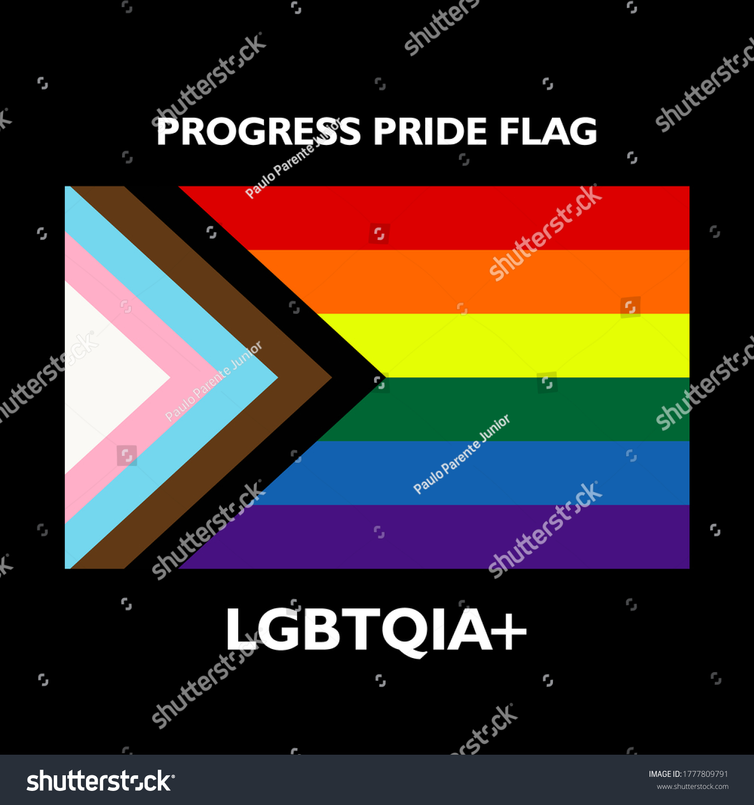 Vector Progress Pride Colorful Flag Graphic Stock Vector (Royalty Free ...