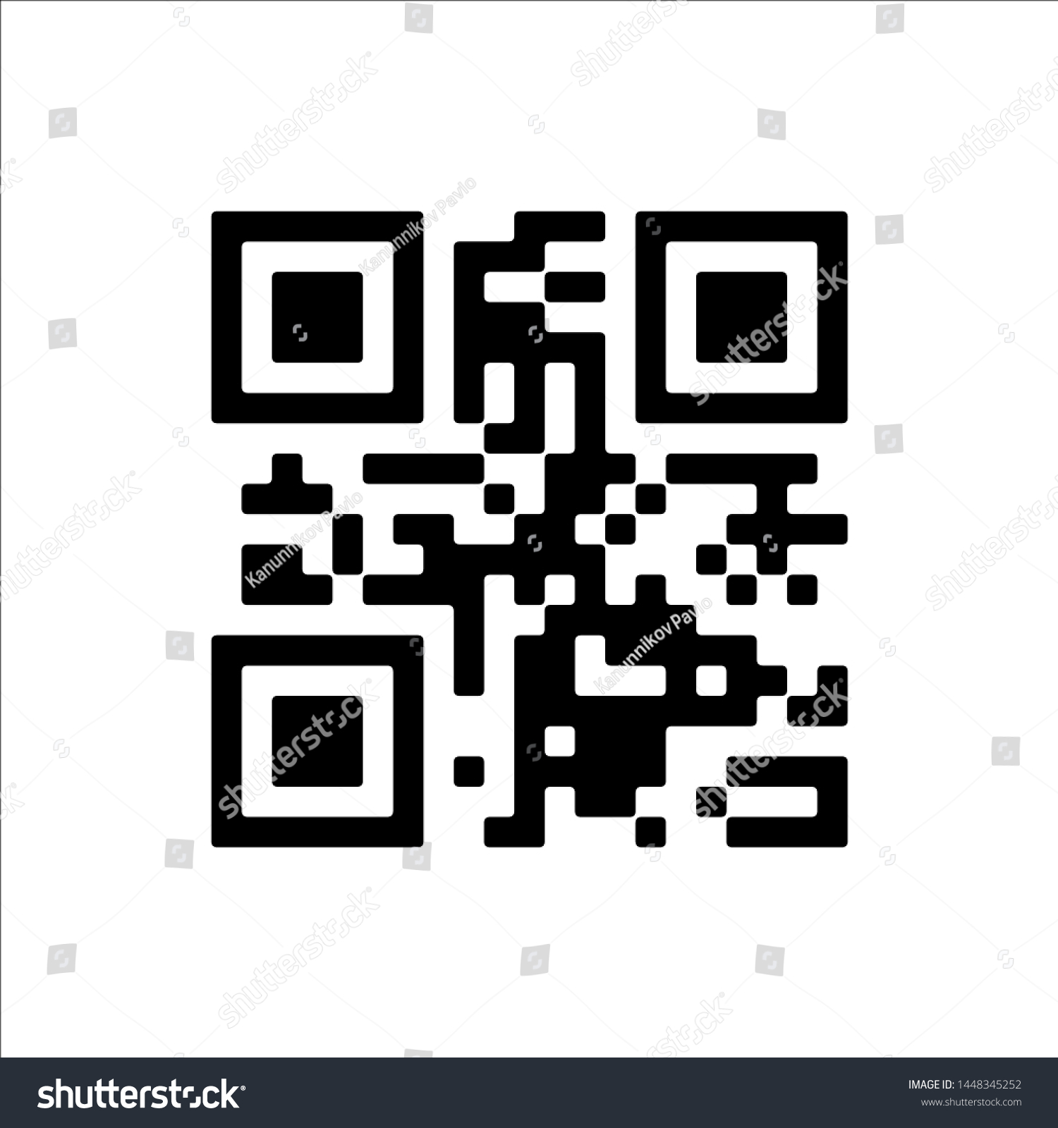 Vector Qr Code Sample Smartphone Scanning Stock Vector (Royalty Free ...