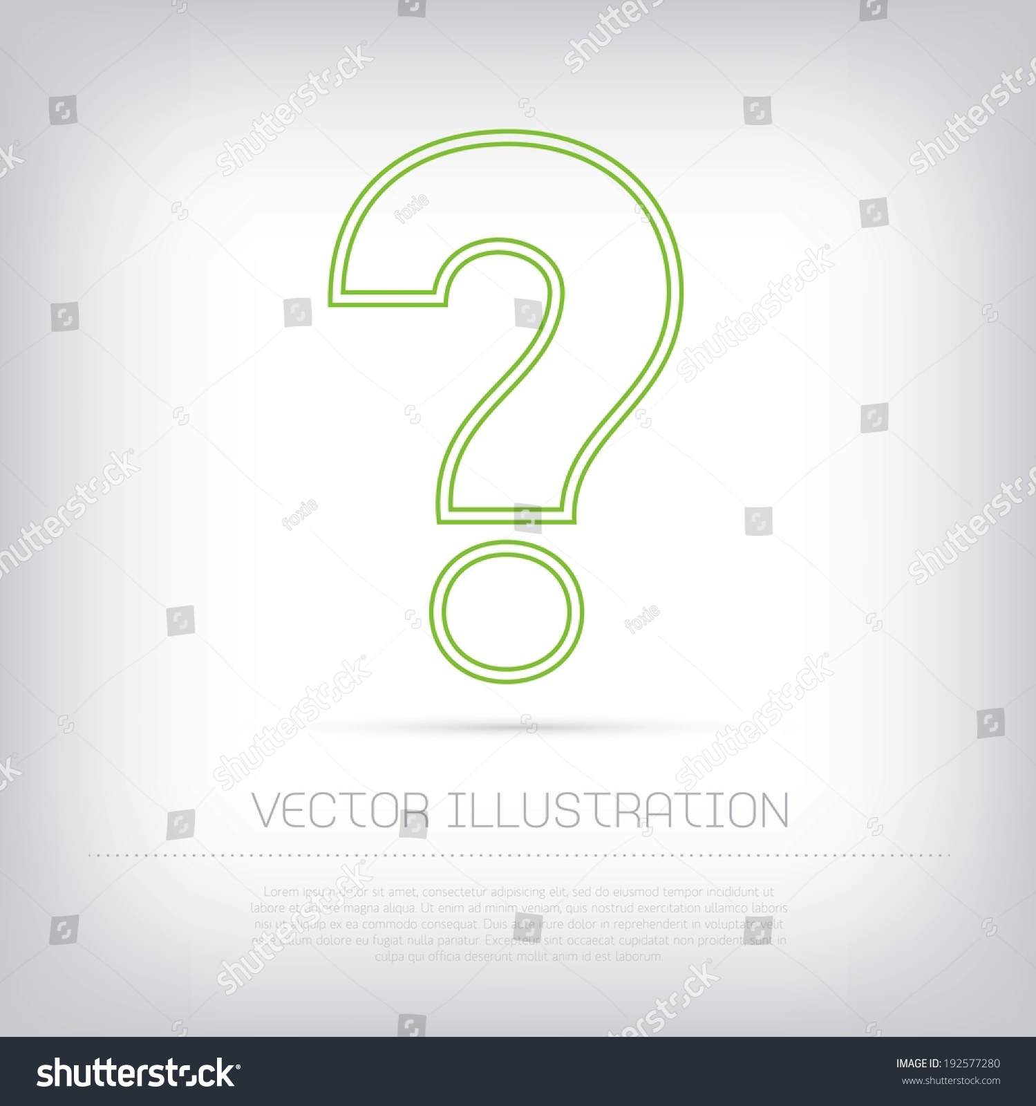 Vector Question Mark Icon Double Contour Stock Vector (Royalty Free ...