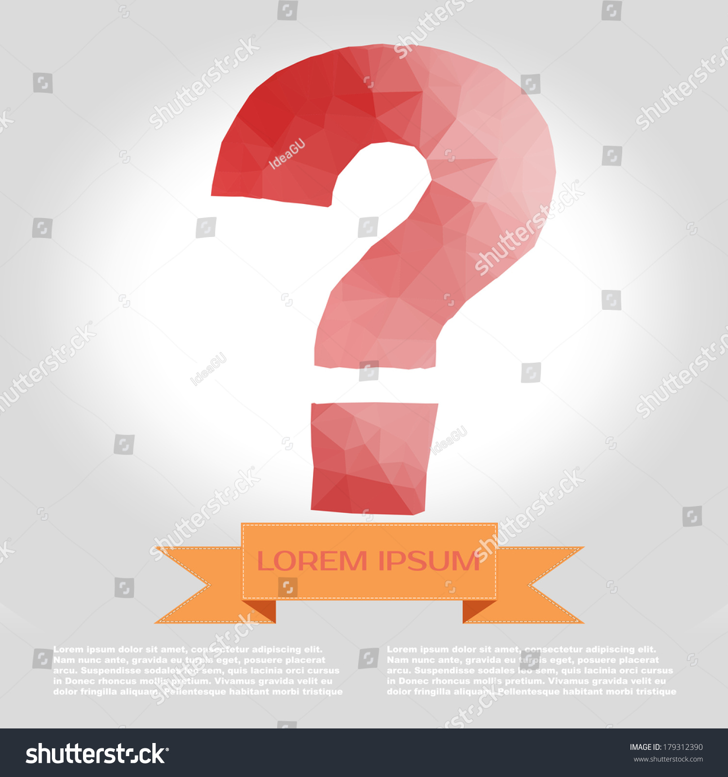 Vector Question Mark Polygon Infographic Element Stock Vector (Royalty ...