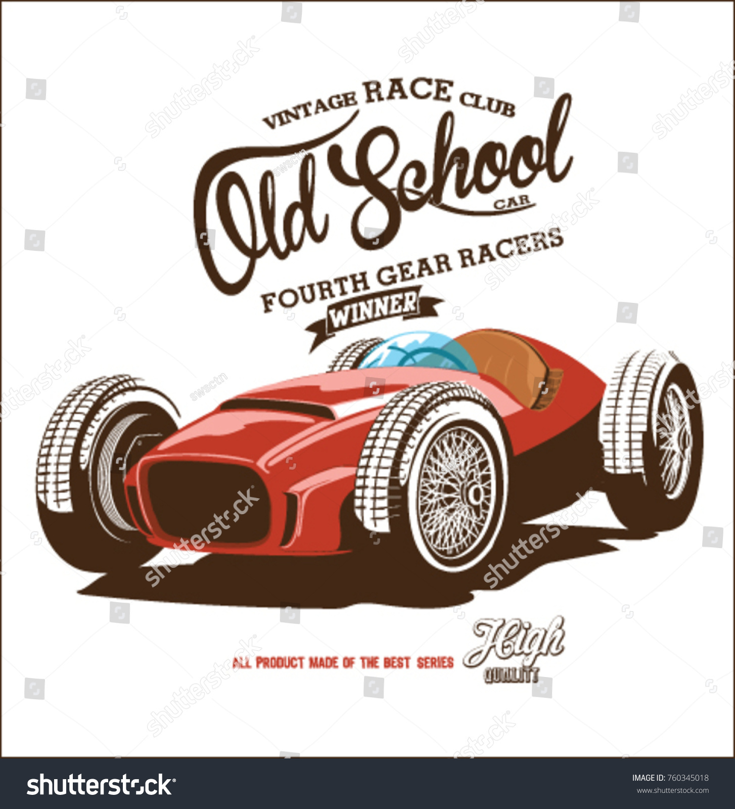 Vector Race Car Illustration Stock Vector (Royalty Free) 760345018