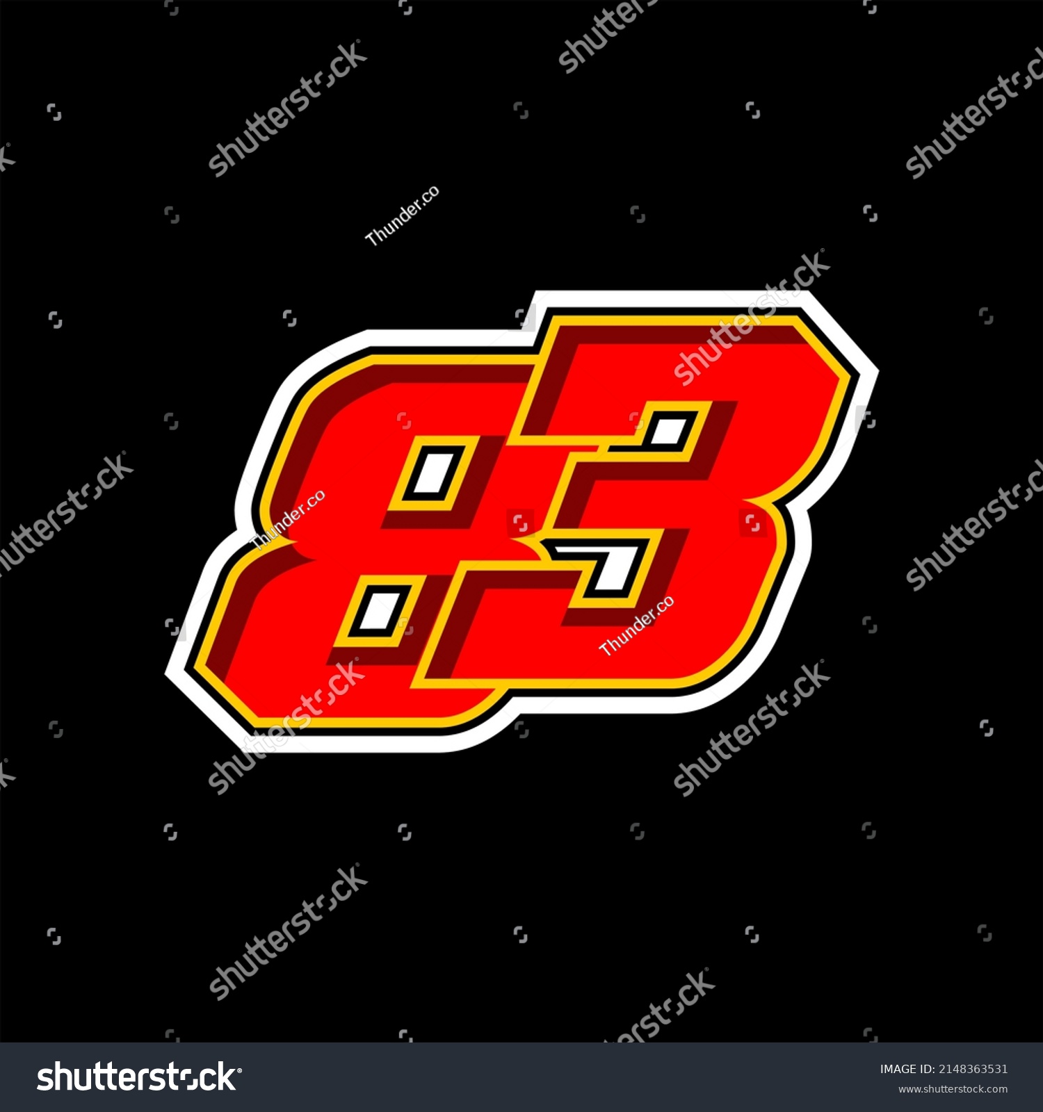 Vector Racing Start Number Easy Editable Stock Vector (Royalty Free ...