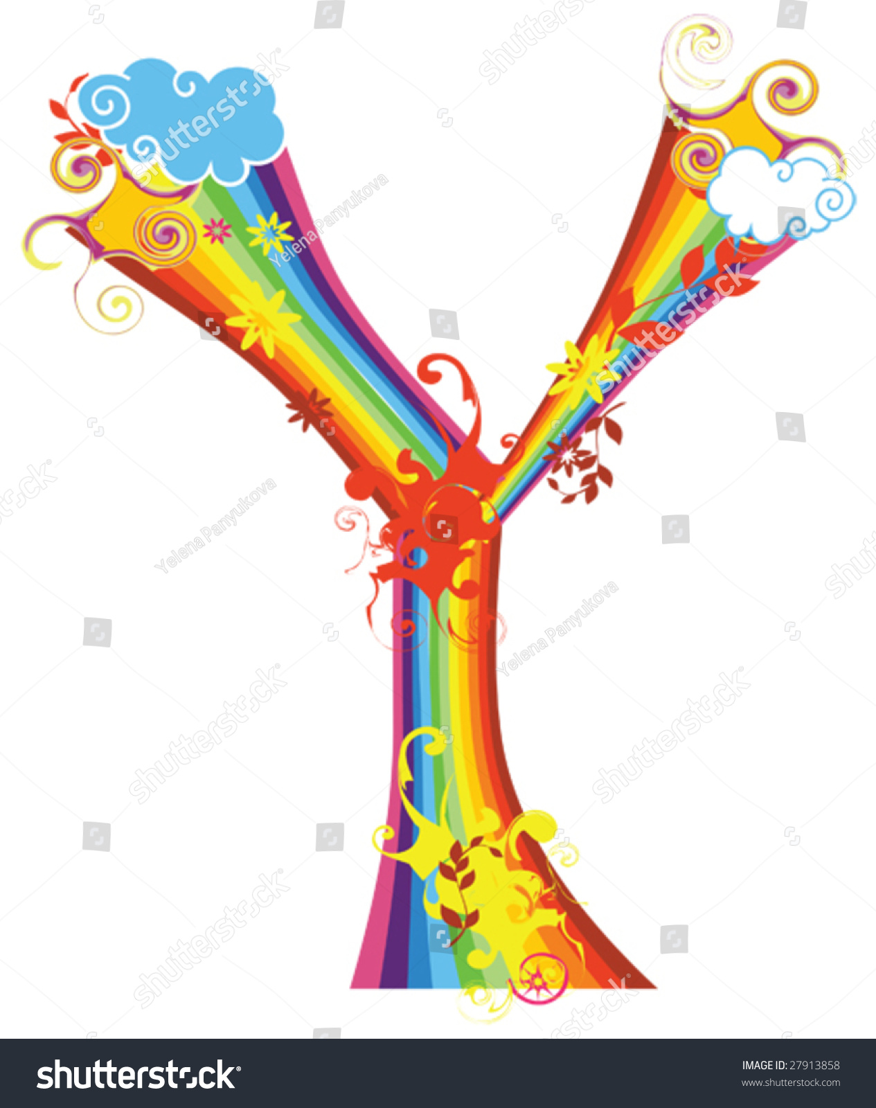Vector Rainbow Letter Design Stock Vector (Royalty Free) 27913858 ...
