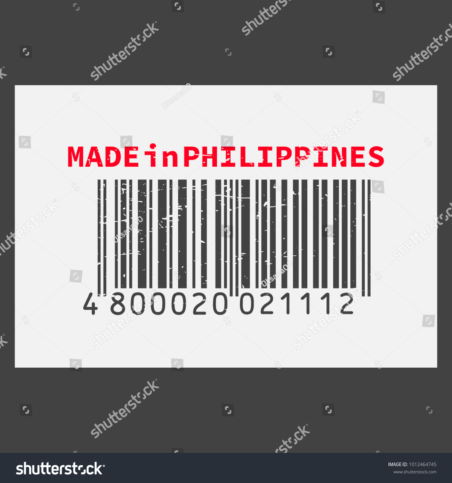 Vector Realistic Barcode Made Philippines On Stock Vector (Royalty Free ...