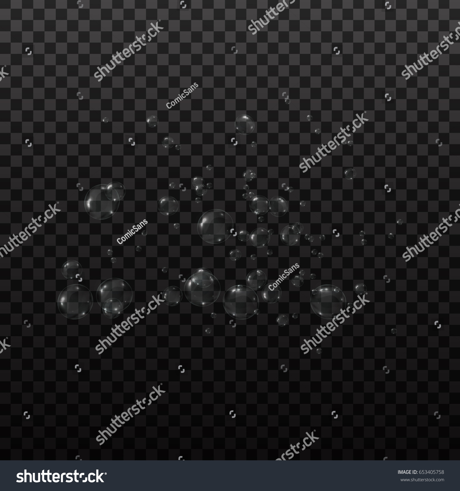 Vector Realistic Isolated Under Water Bubbles Stock Vector (Royalty ...