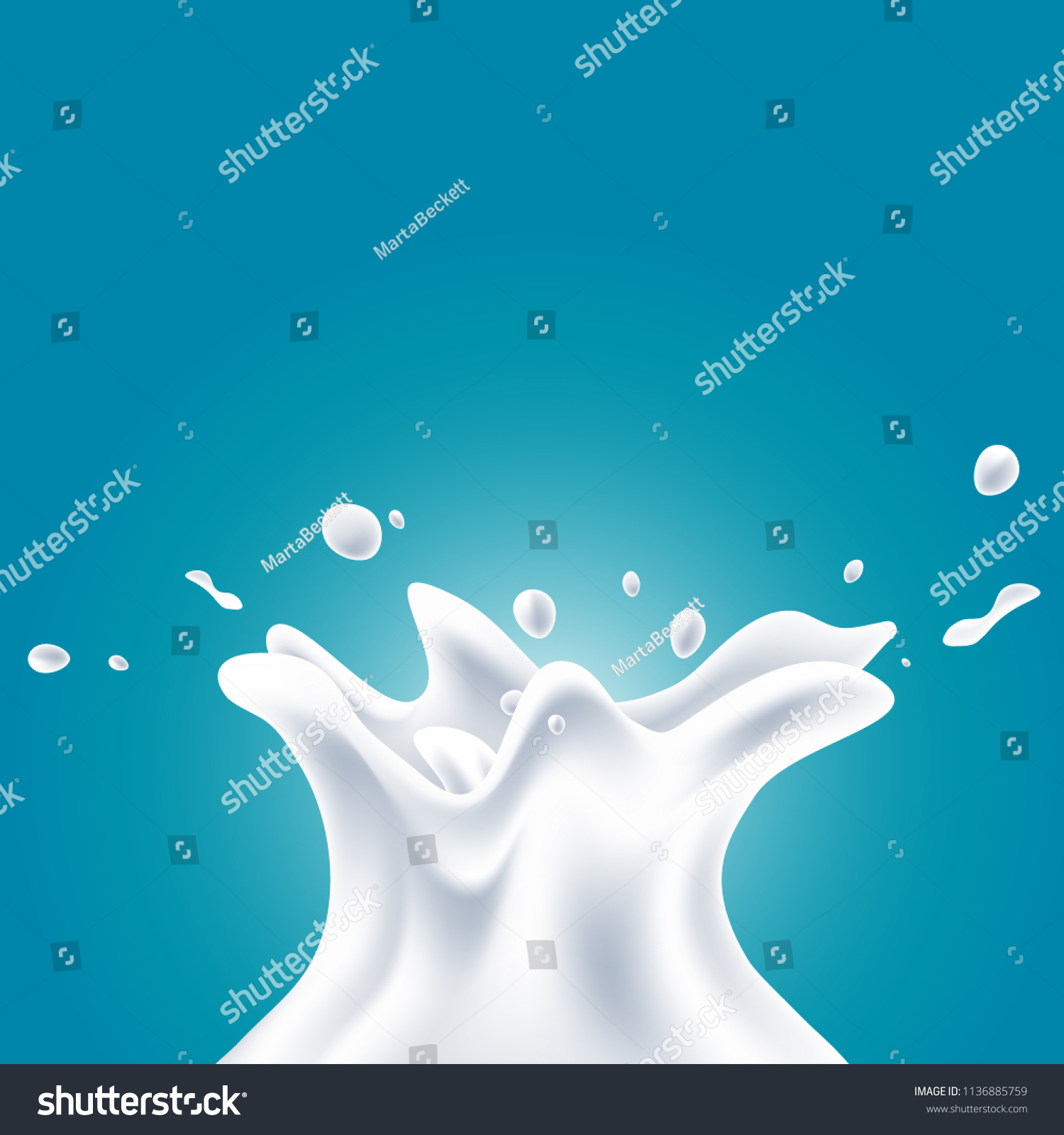 Vector Realistic Milk Splashes Gradient Background: vetor stock (livre ...