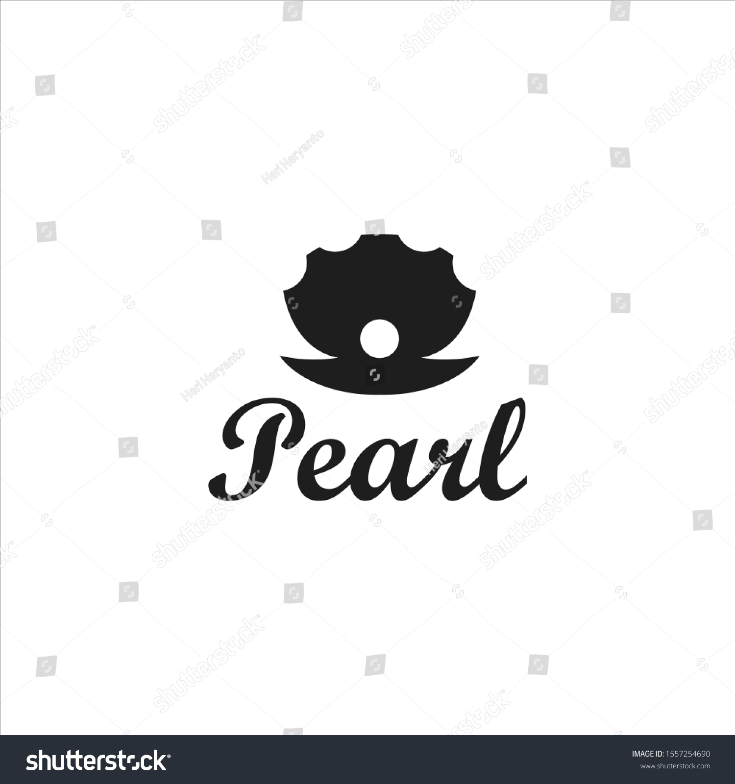 Vector Realistic Opened Shell Shining Pearl Stock Vector (Royalty Free ...