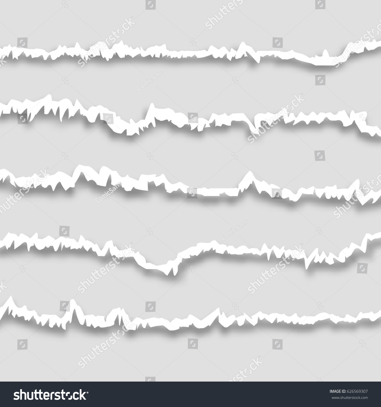 「Vector Realistic Ripped Paper Effect On」のベクター画像素材（ロイヤリティフリー） 626569307 ...