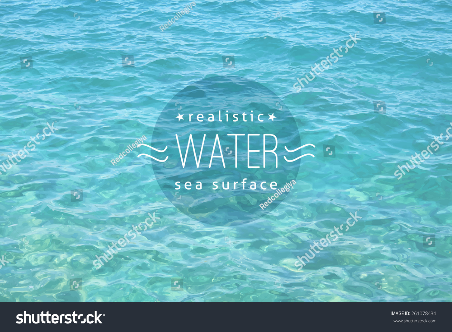 Vector Realistic Water Texture Sample Text Stock Vector (Royalty Free ...