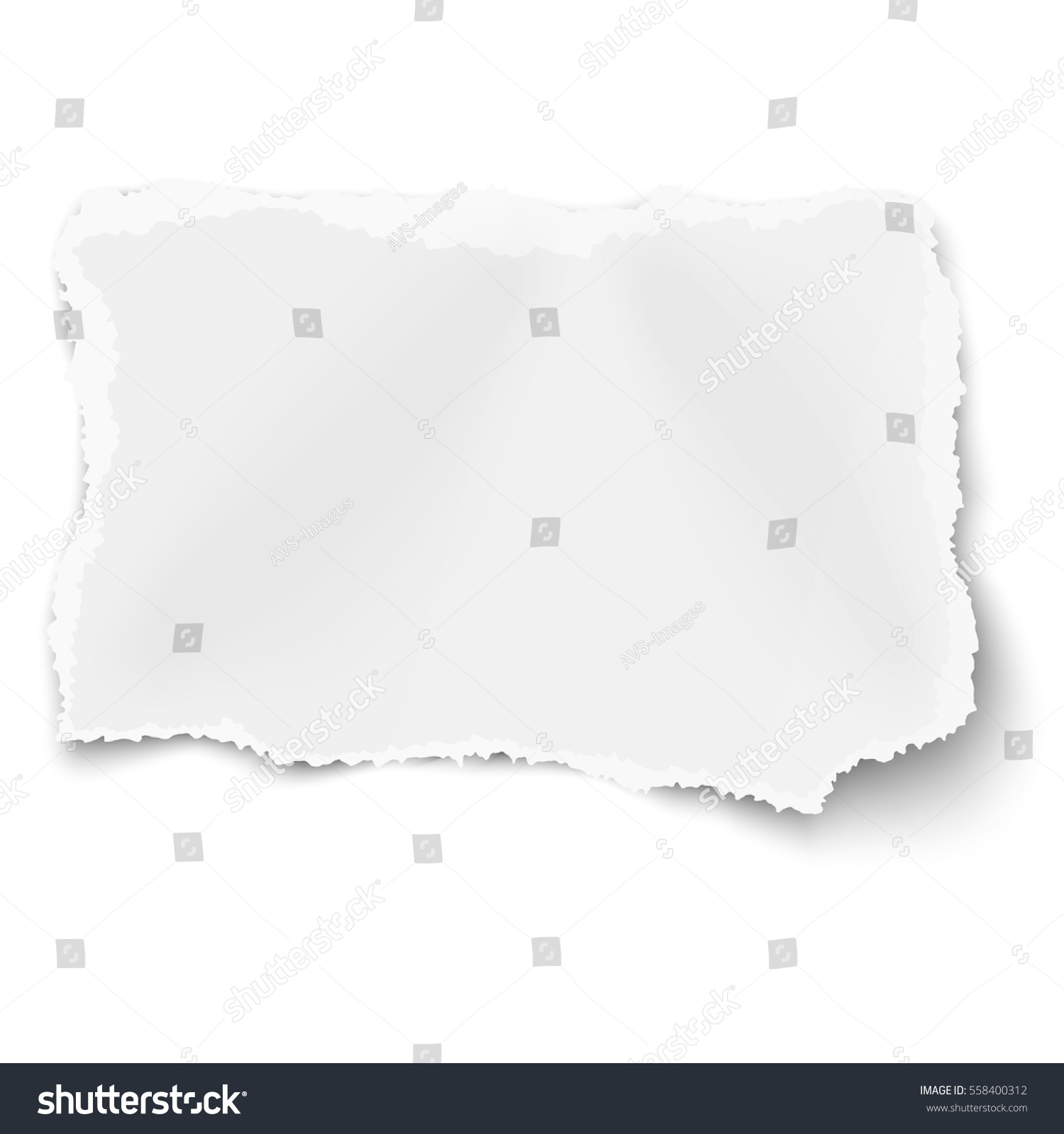 Vector Rectangular Ragged Torned Paper Scrap Stock Vector (Royalty Free ...