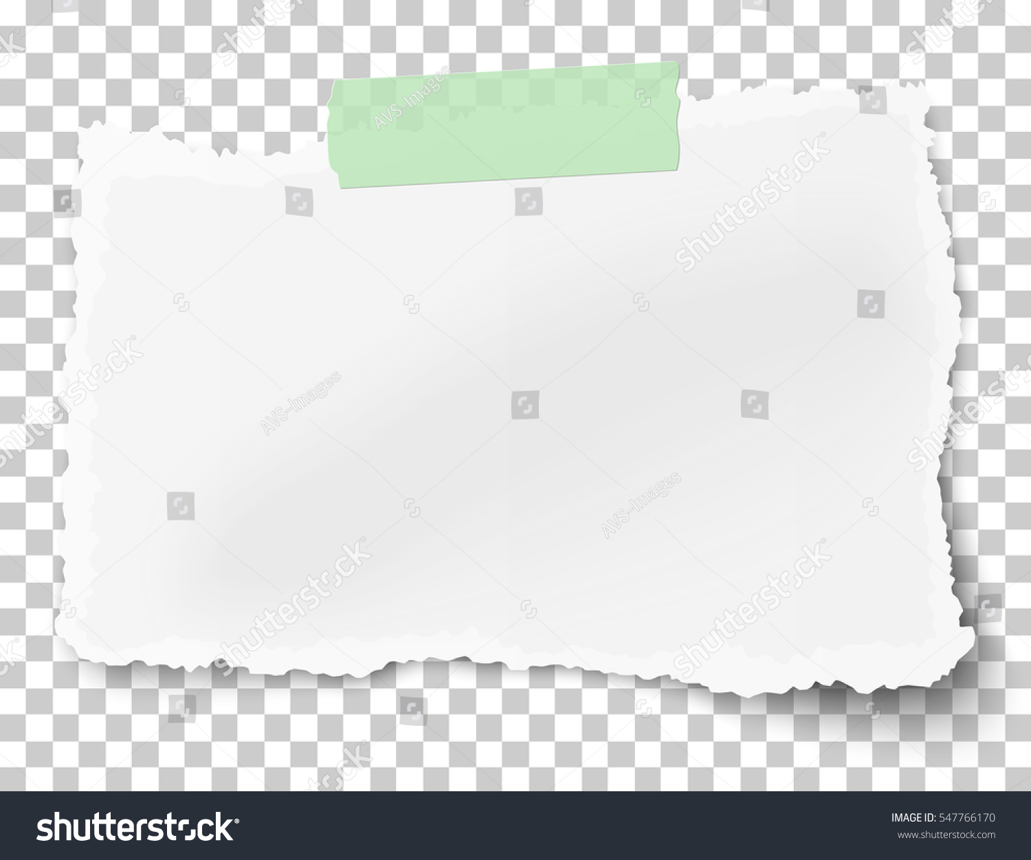 Vector Rectangular Square Ragged Paper Fragment Stock Vector (Royalty ...
