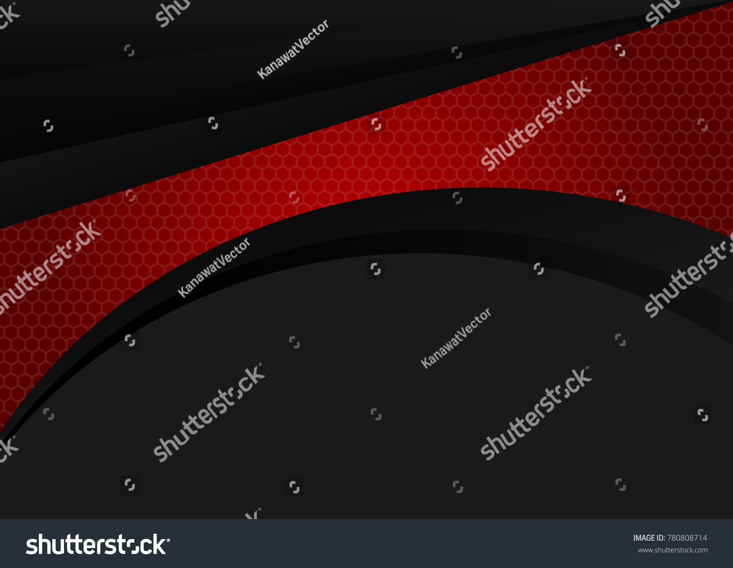 Vector Red Black Waves Abstract Background Stock Vector (Royalty Free ...