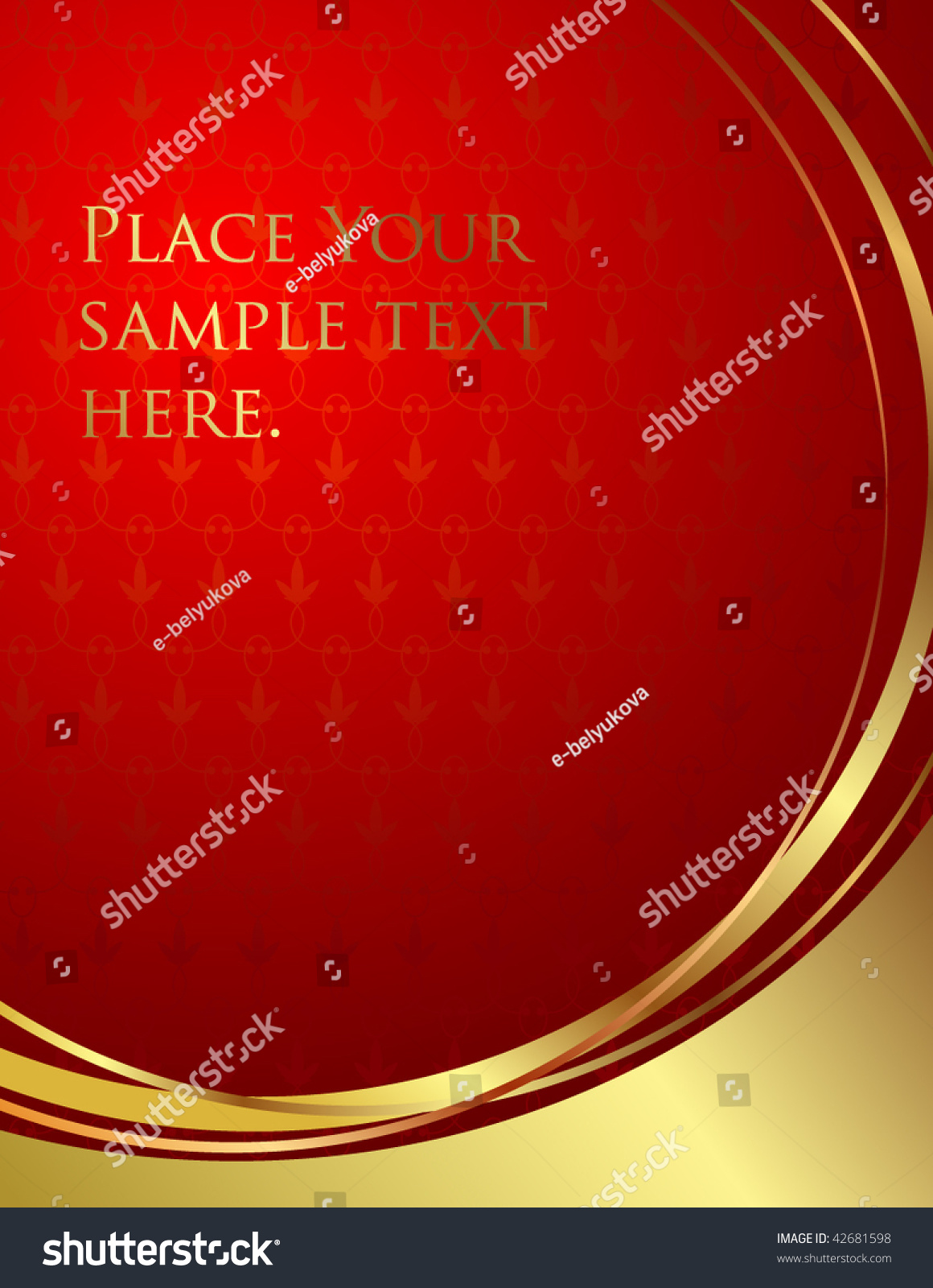 Vector Red Gold Background Stock Vector (Royalty Free) 42681598 ...