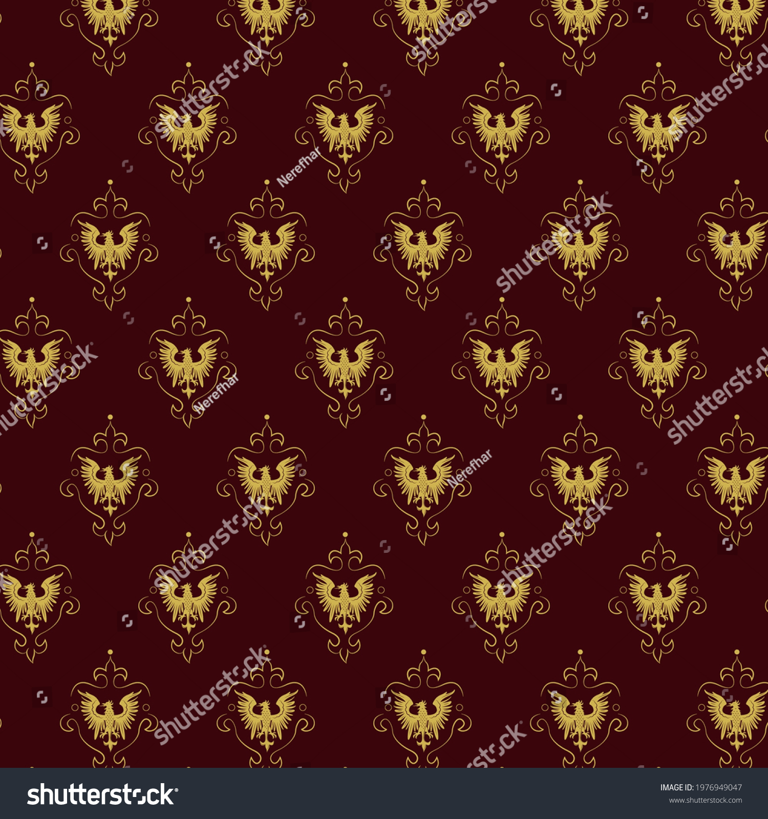 Vector Red Gold Elegant Medieval Style Stock Vector (Royalty Free ...