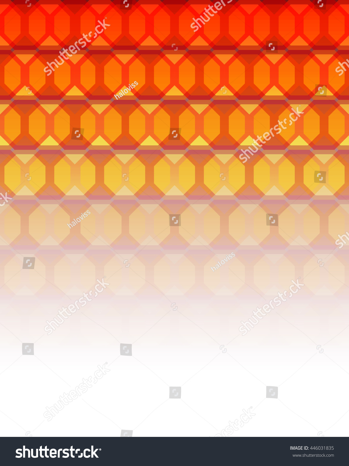 Vector Red Yellow Octagon Overlay Background Stock Vector (Royalty Free ...