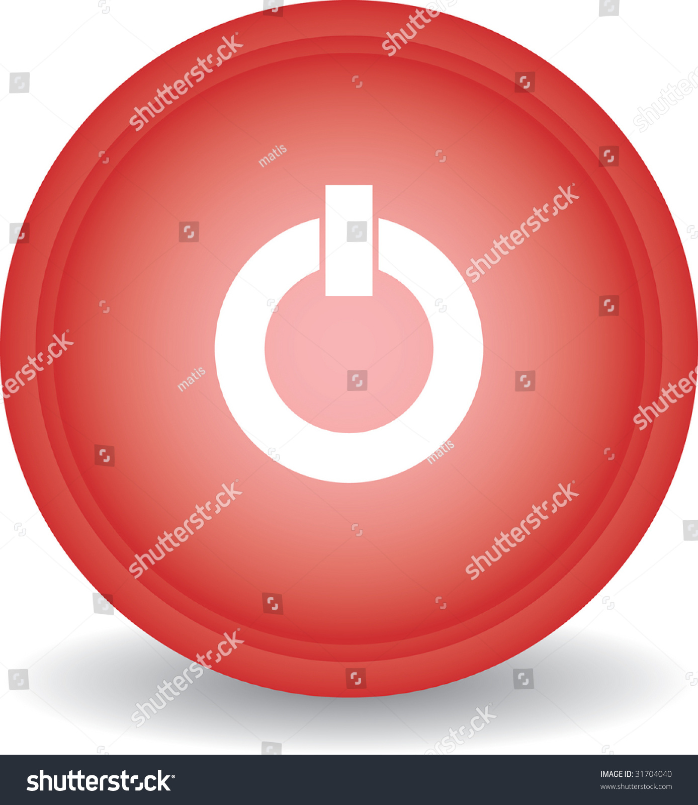 Vector Red Button Of On Off - 31704040 : Shutterstock