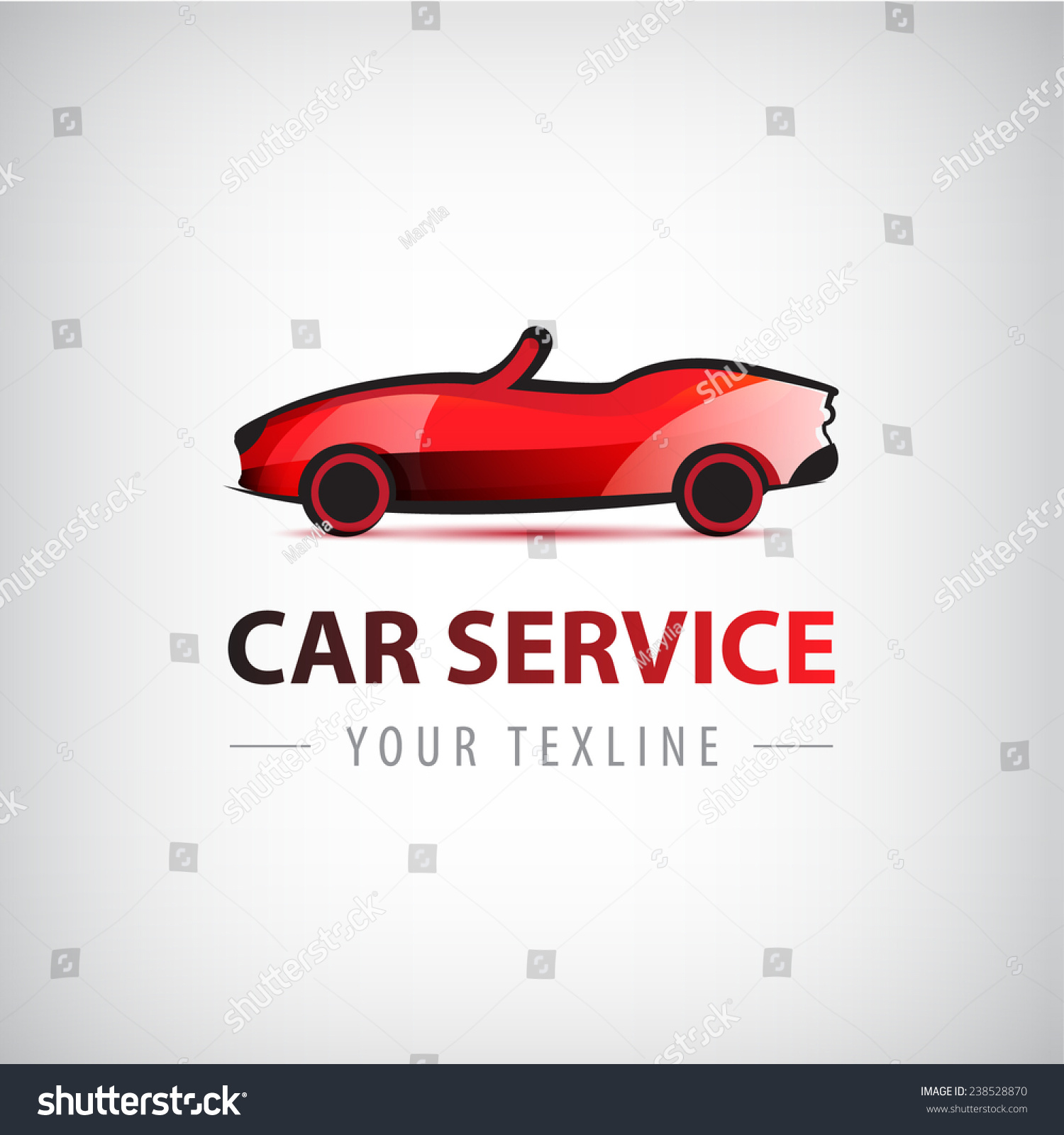 Vector Red Car Icon Logo Isolated Stock Vector (Royalty Free) 238528870 ...