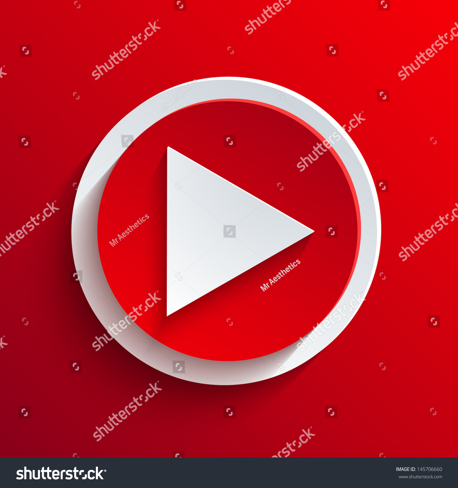 Vector Red Circle Icon Eps10 Stock Vector (Royalty Free) 145706660 ...