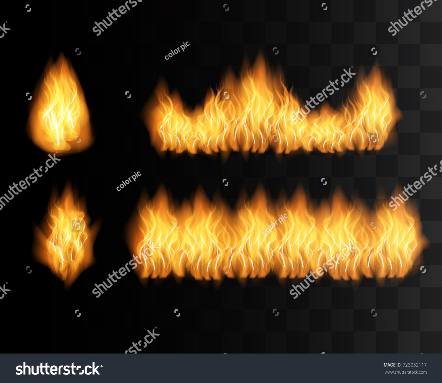 Vector Red Fire Transparent Graphic Template Stock Vector (Royalty Free ...