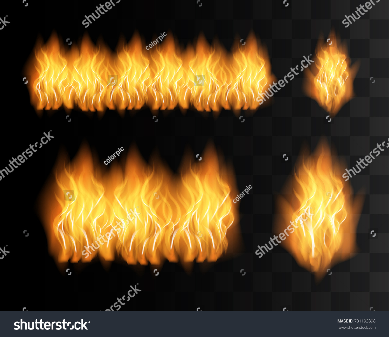 Vector Red Fire Transparent Graphic Template Stock Vector (Royalty Free ...