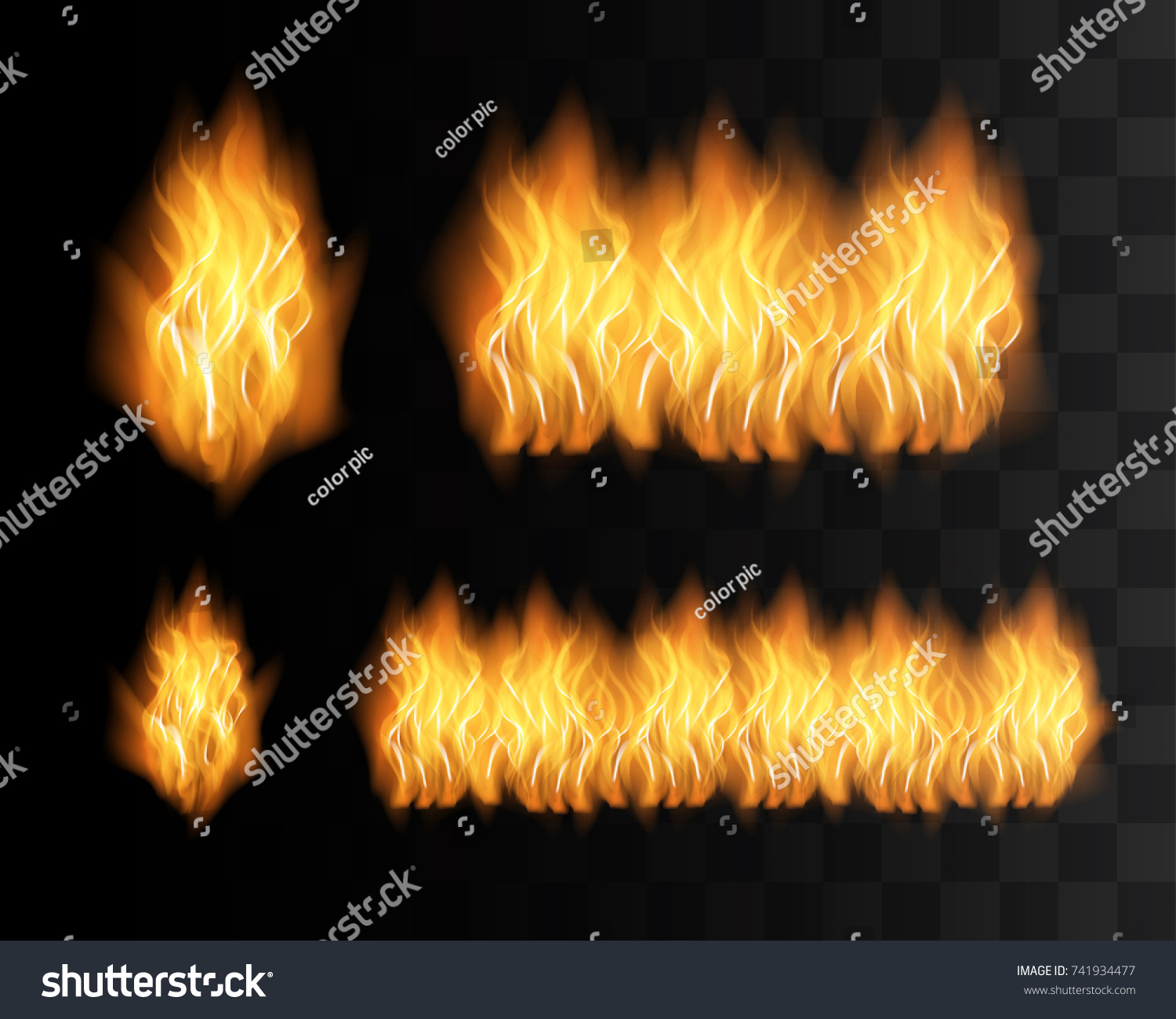 Vector Red Fire Transparent Graphic Template Stock Vector (Royalty Free ...