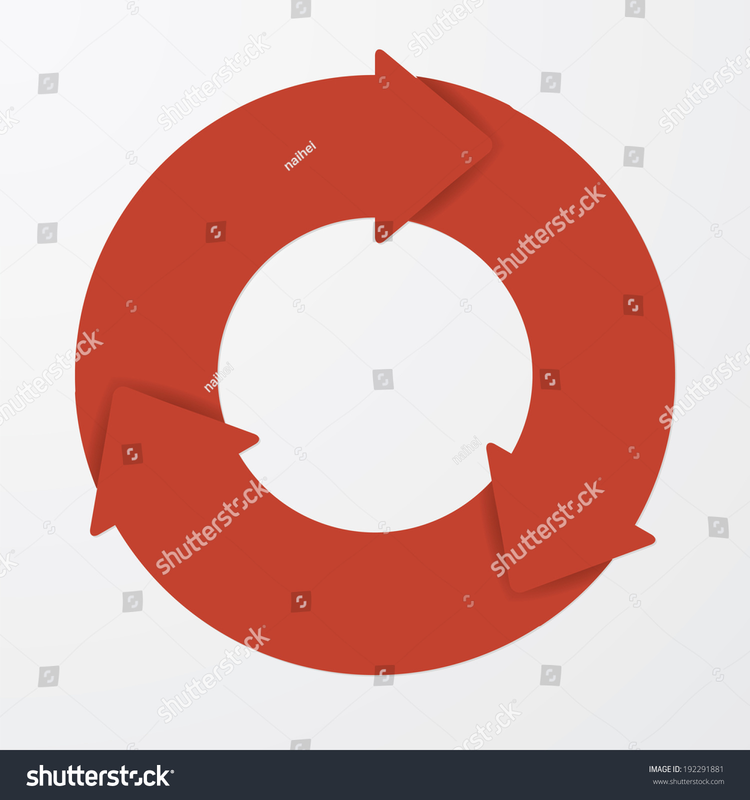 Vector Red Life Cycle Diagram 3: vetor stock (livre de direitos ...