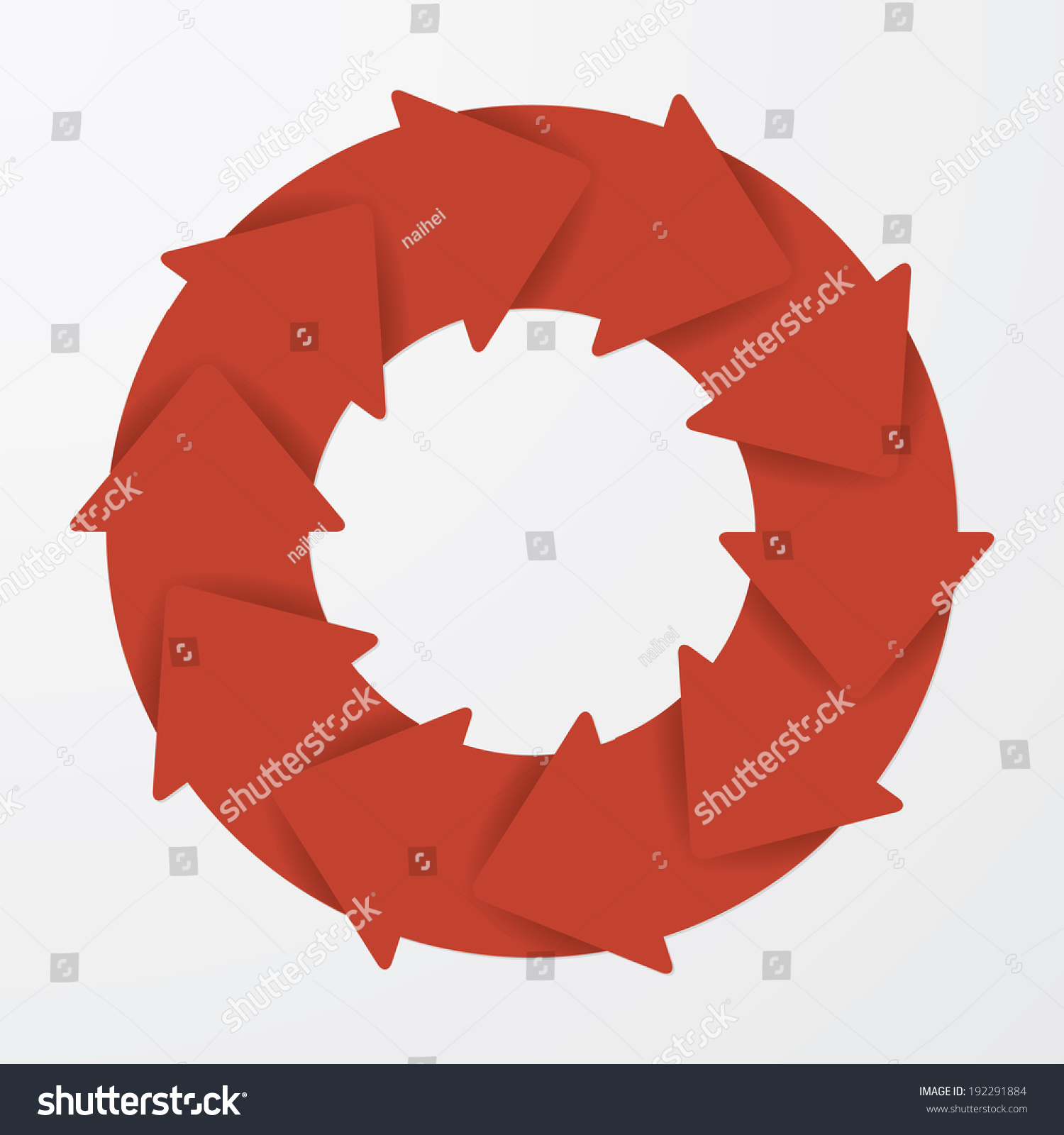 Vector Red Life Cycle Diagram 10 Stock Vector (Royalty Free) 192291884