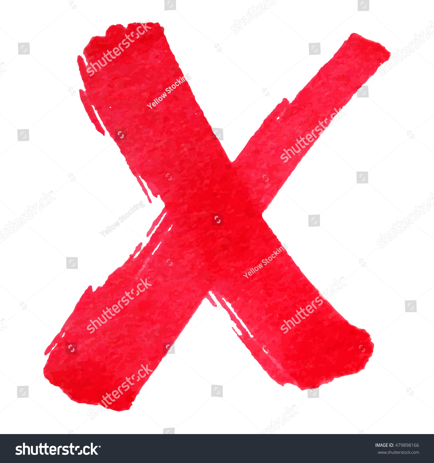 Vector Red Marker Pen Cross No Stock Vector (Royalty Free) 479898166 ...