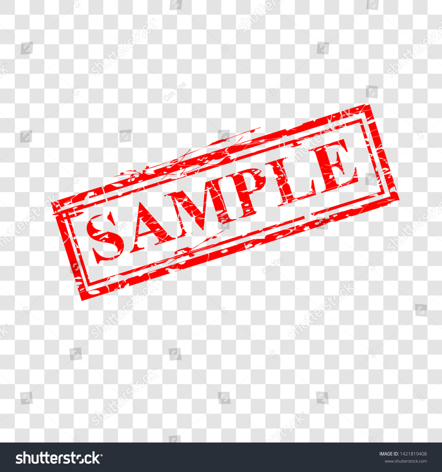 Vector Red Scratch Rubber Stamp Sample Stock Vector (Royalty Free ...