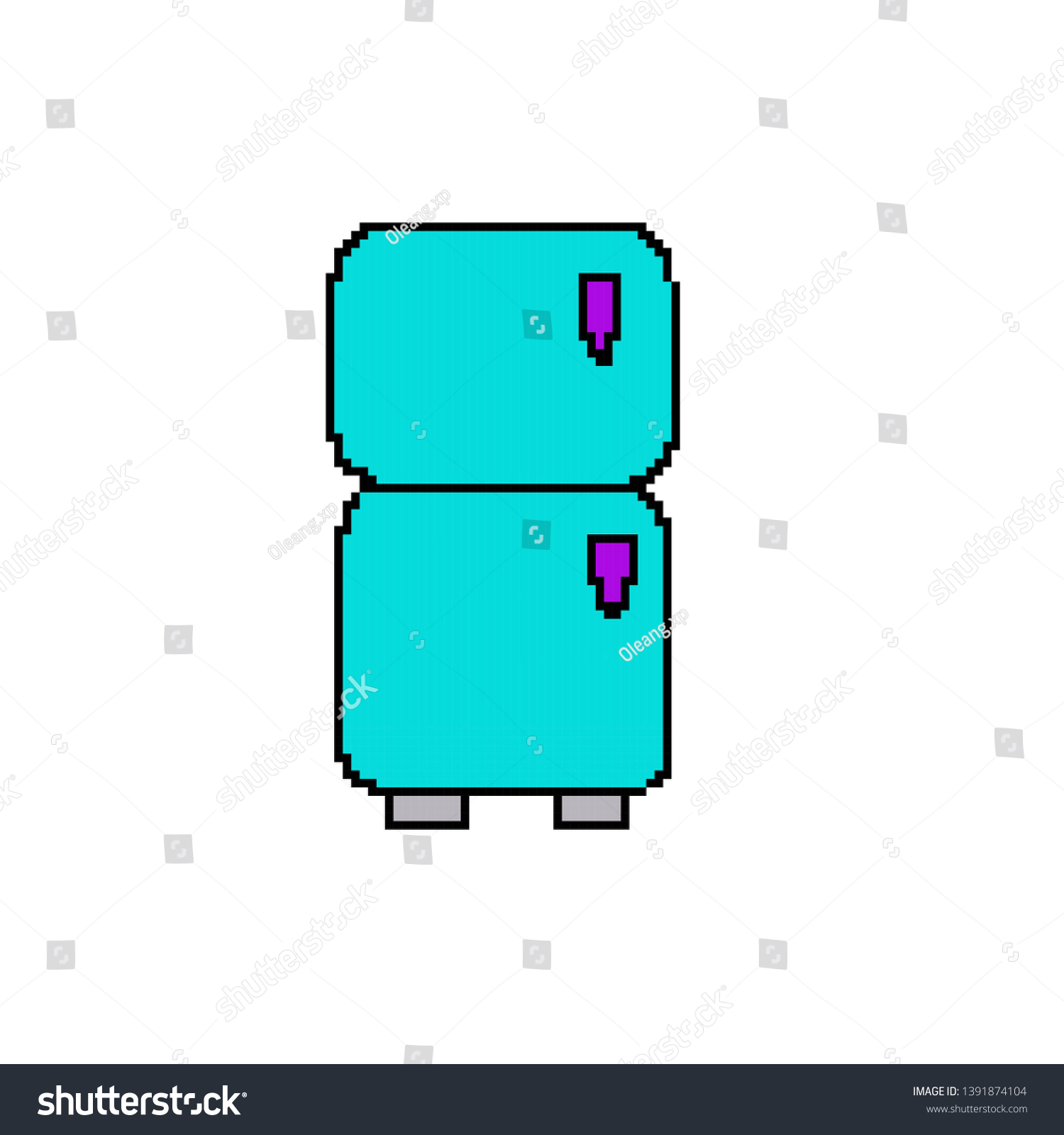 Vector Refrigerator Concept Pixel Art Stock Vector (Royalty Free ...