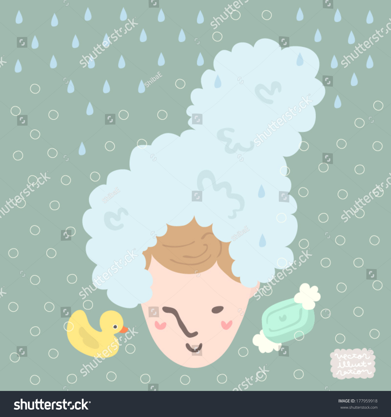 Vector Relaxing Bath Time Illustration Stock Vector (Royalty Free ...