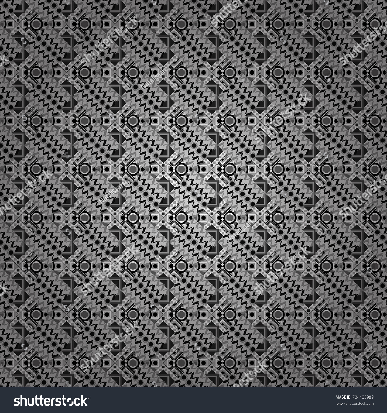 Vector Repeated Shapes Lines Seamless Background Stock Vector (Royalty ...