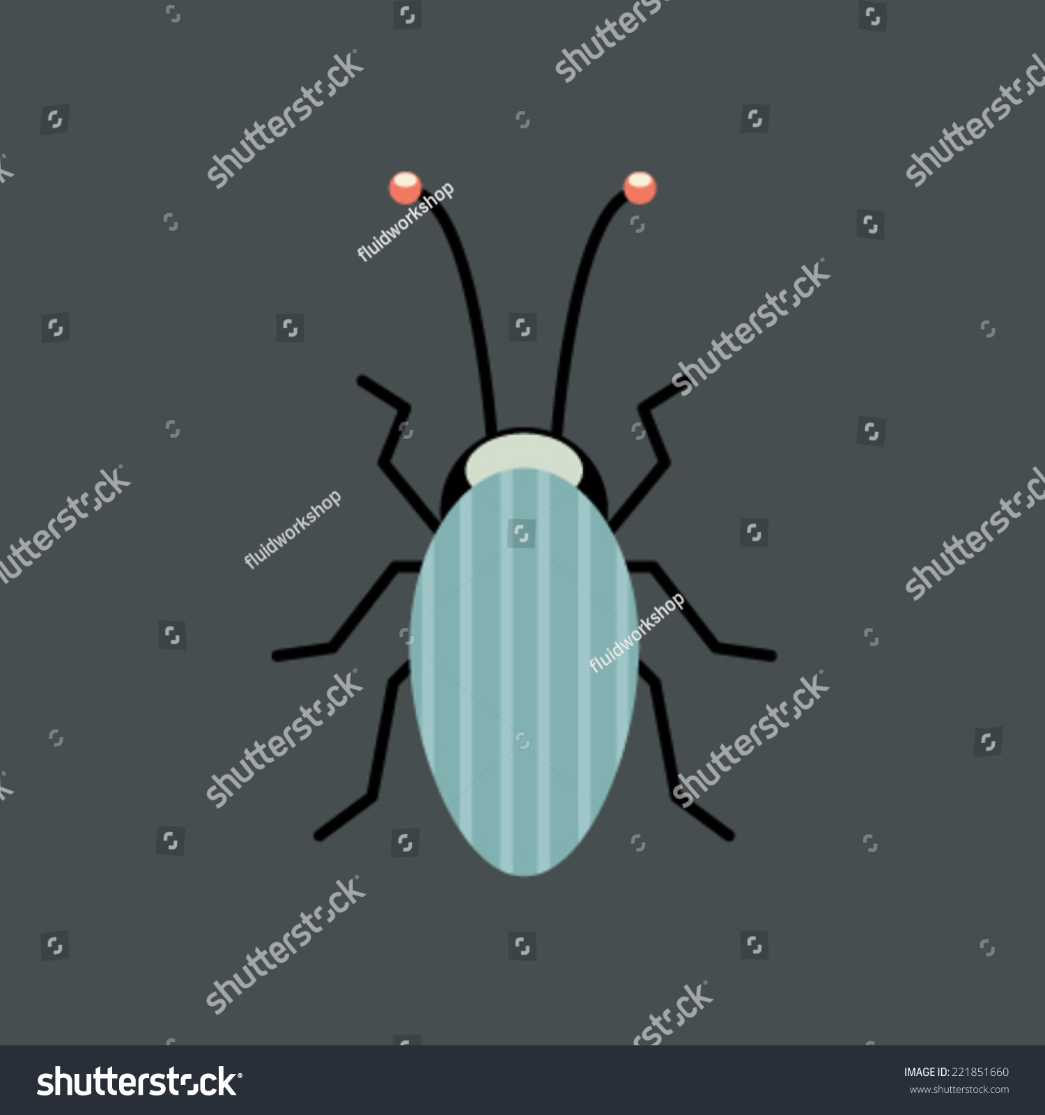 Vector Retro Jewel Bug Illustration Stock Vector (Royalty Free ...