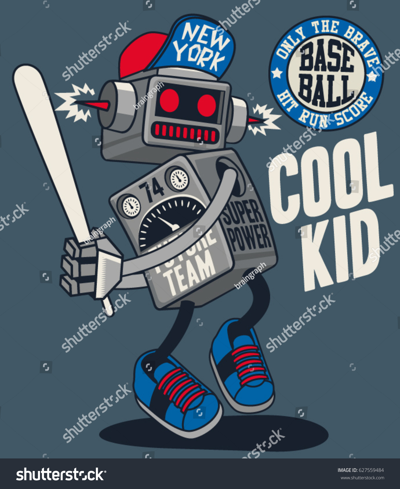 robot retro vector, jugador de béisbol: vector de stock (libre de ...