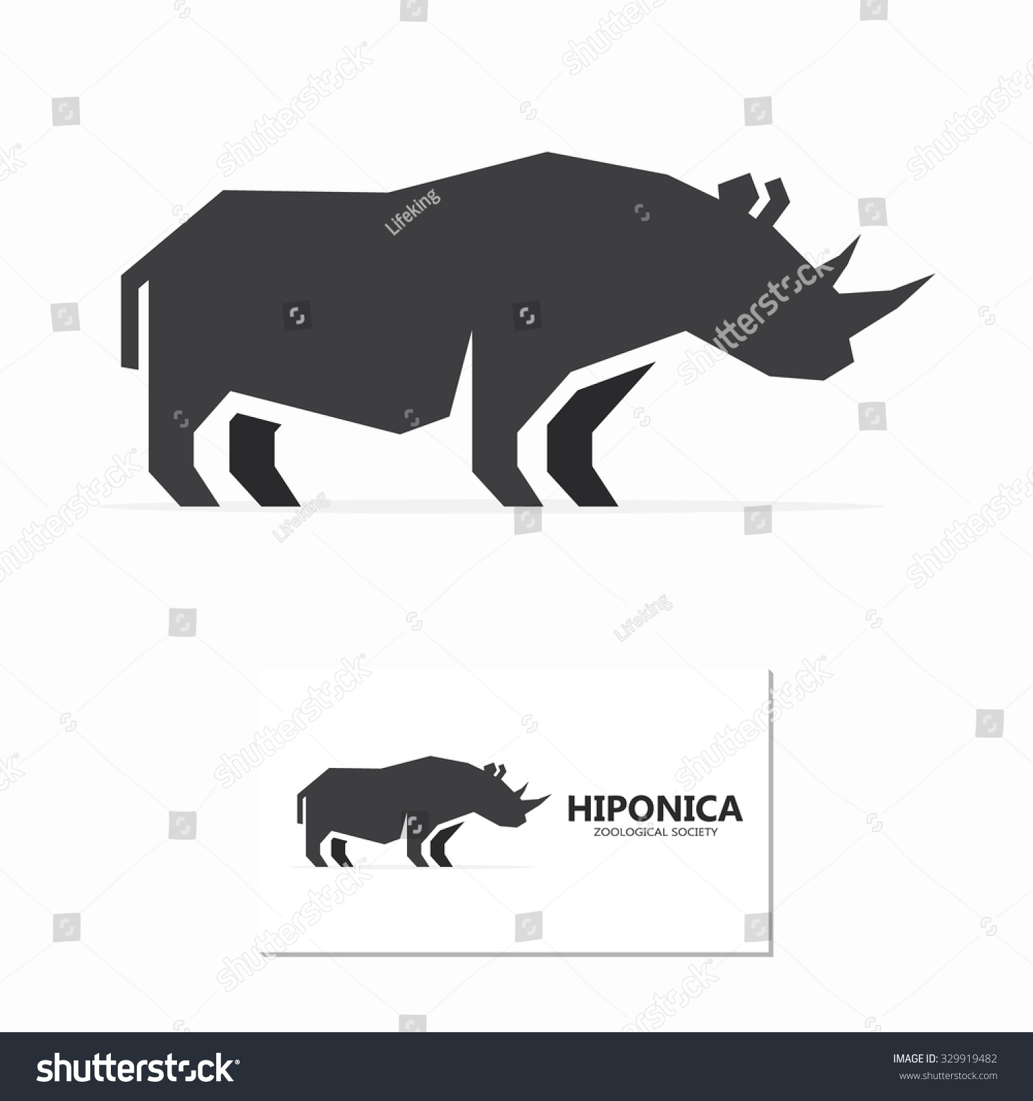 Vector Rhino Label Logo Designs Stock Vector (Royalty Free) 329919482