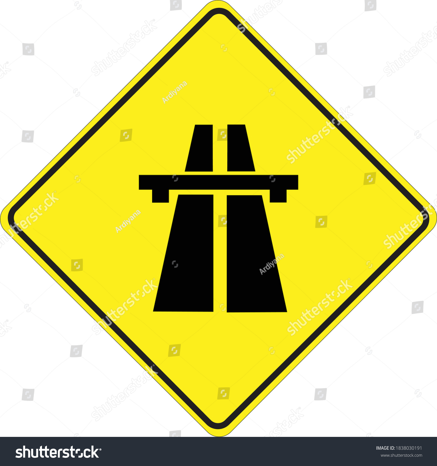 Vector Road Sign Highway Stock Vector (Royalty Free) 1838030191 ...