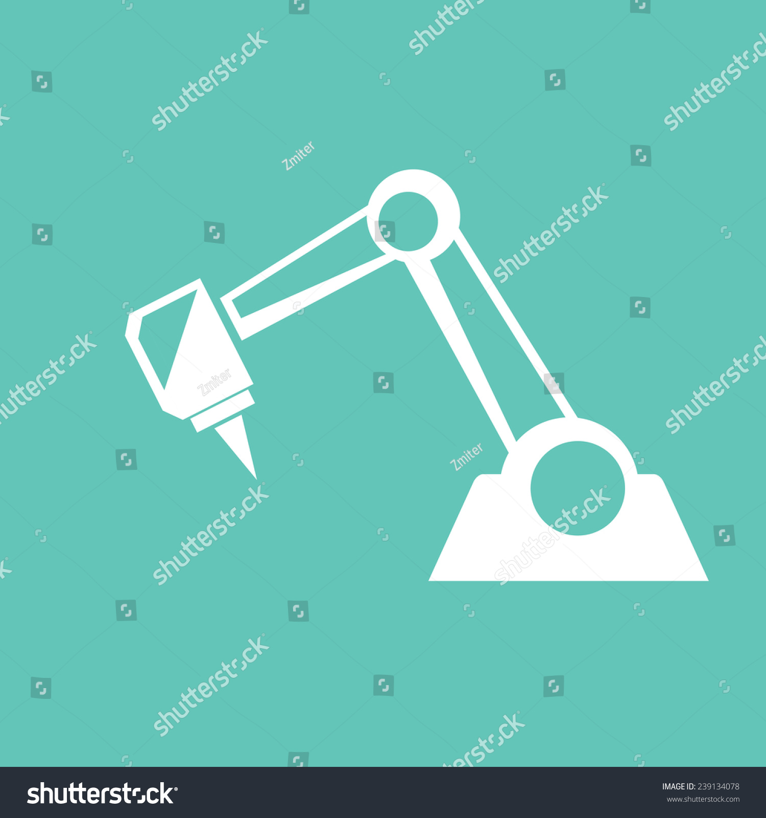 Vector Robotic Arm Symbol Robot Hand Stock Vector (Royalty Free ...