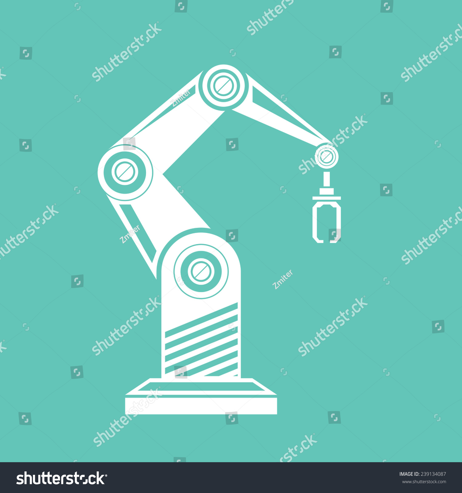 Vector Robotic Arm Symbol Robot Hand: vector de stock (libre de ...