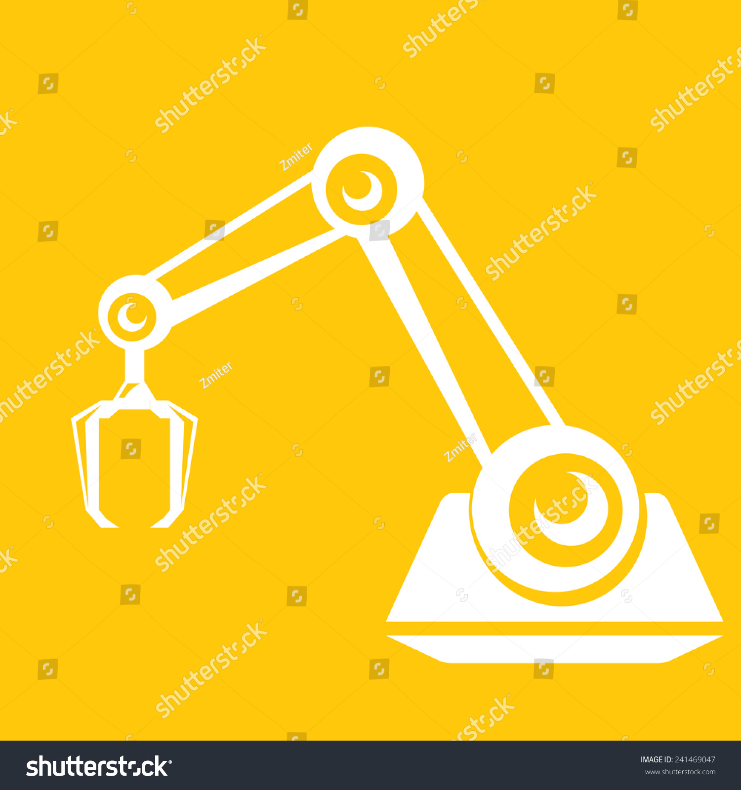 Vector Robotic Arm Symbol Robot Hand Stock Vector (Royalty Free ...