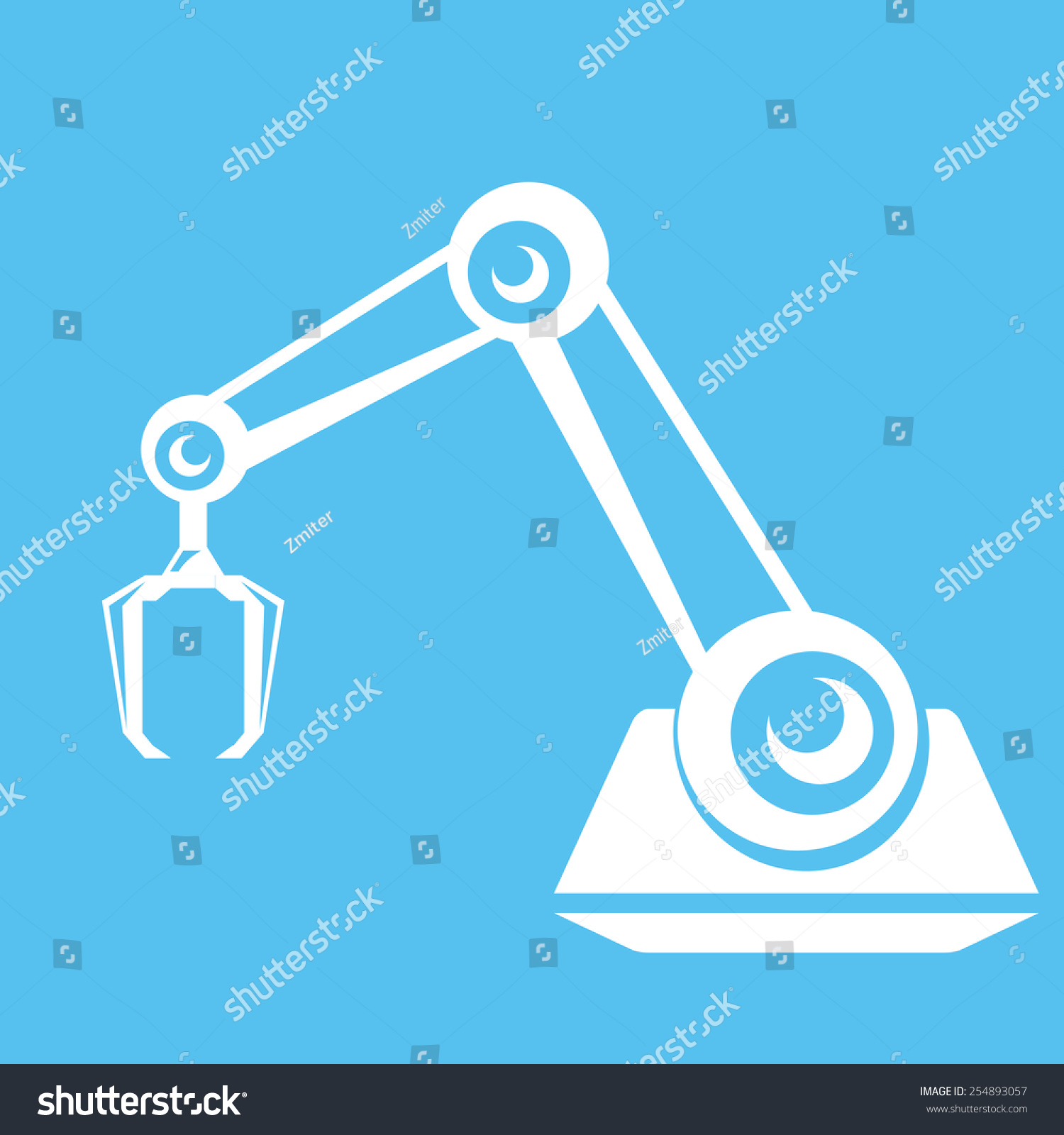 Vector Robotic Arm Symbol Robot Hand Stock Vector (Royalty Free ...