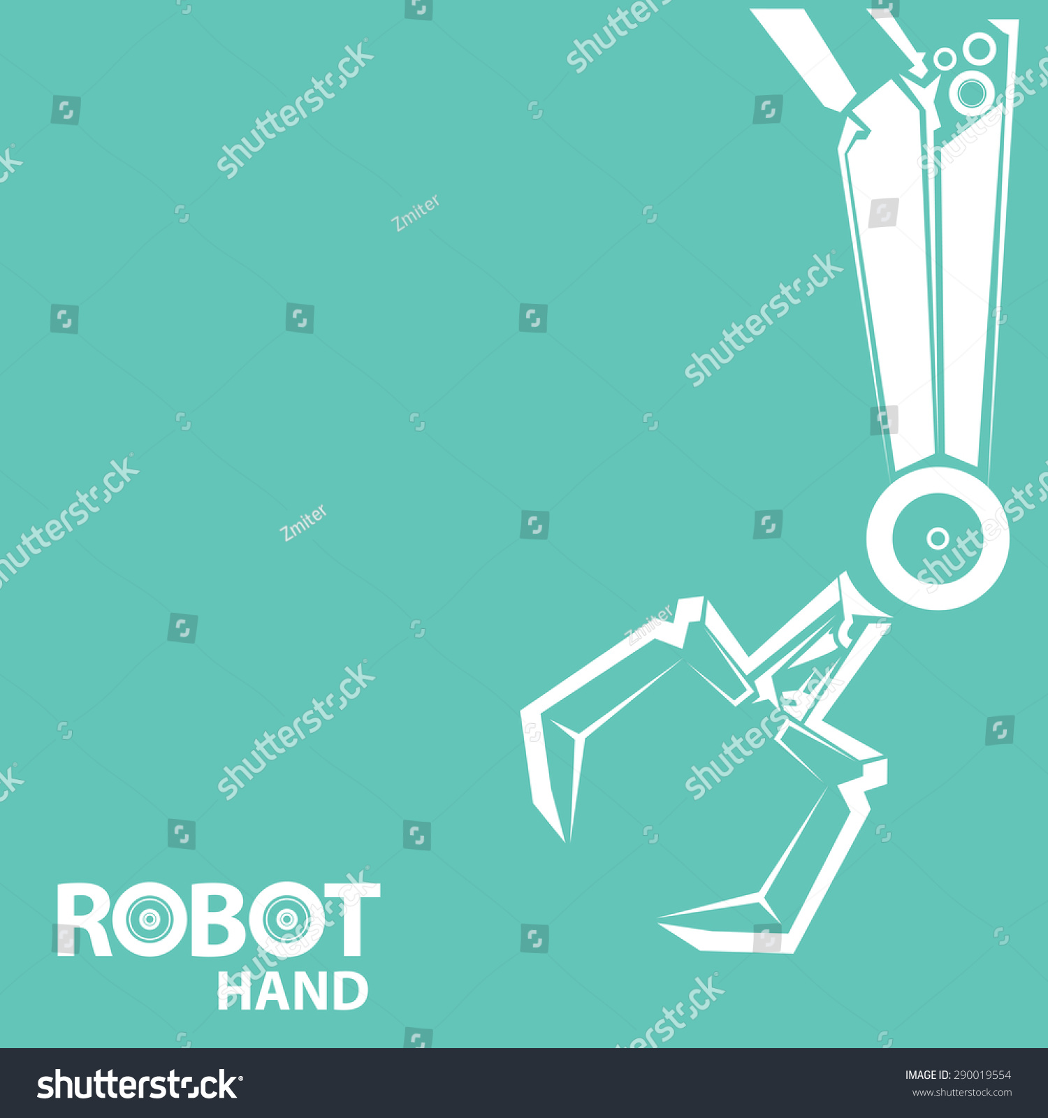 Vector Robotic Arm Symbol Robot Hand Stock Vector (Royalty Free ...