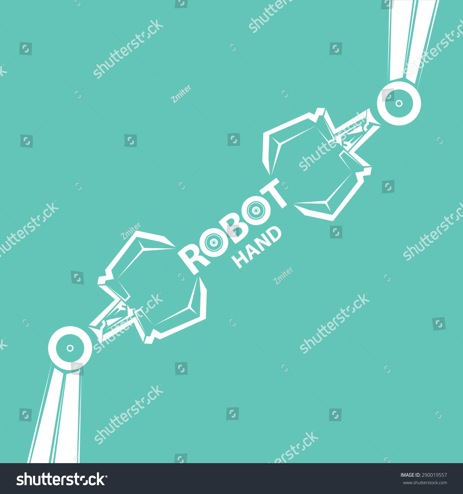 Vector Robotic Arm Symbol Robot Hand Stock Vector (Royalty Free ...