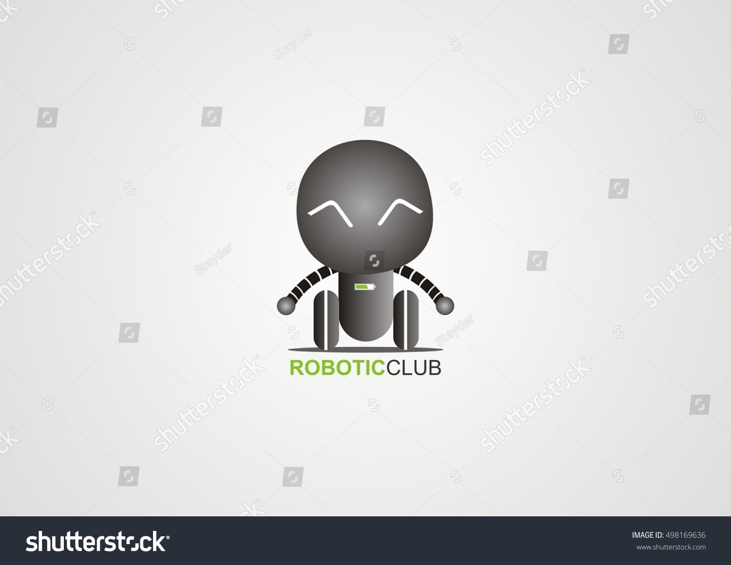 Vector Robotic Club Logo Stock Vector (Royalty Free) 498169636